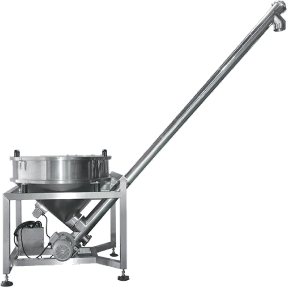 AC100 Auger Conveyor Feeder with Hopper - Waffiy Food Machinery No.1 Di ...