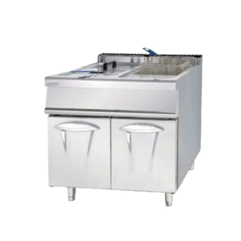 ASGF-985 Gas 2-Tank Fryer (2-Basket) & Cabinet - Waffiy Food Machinery ...