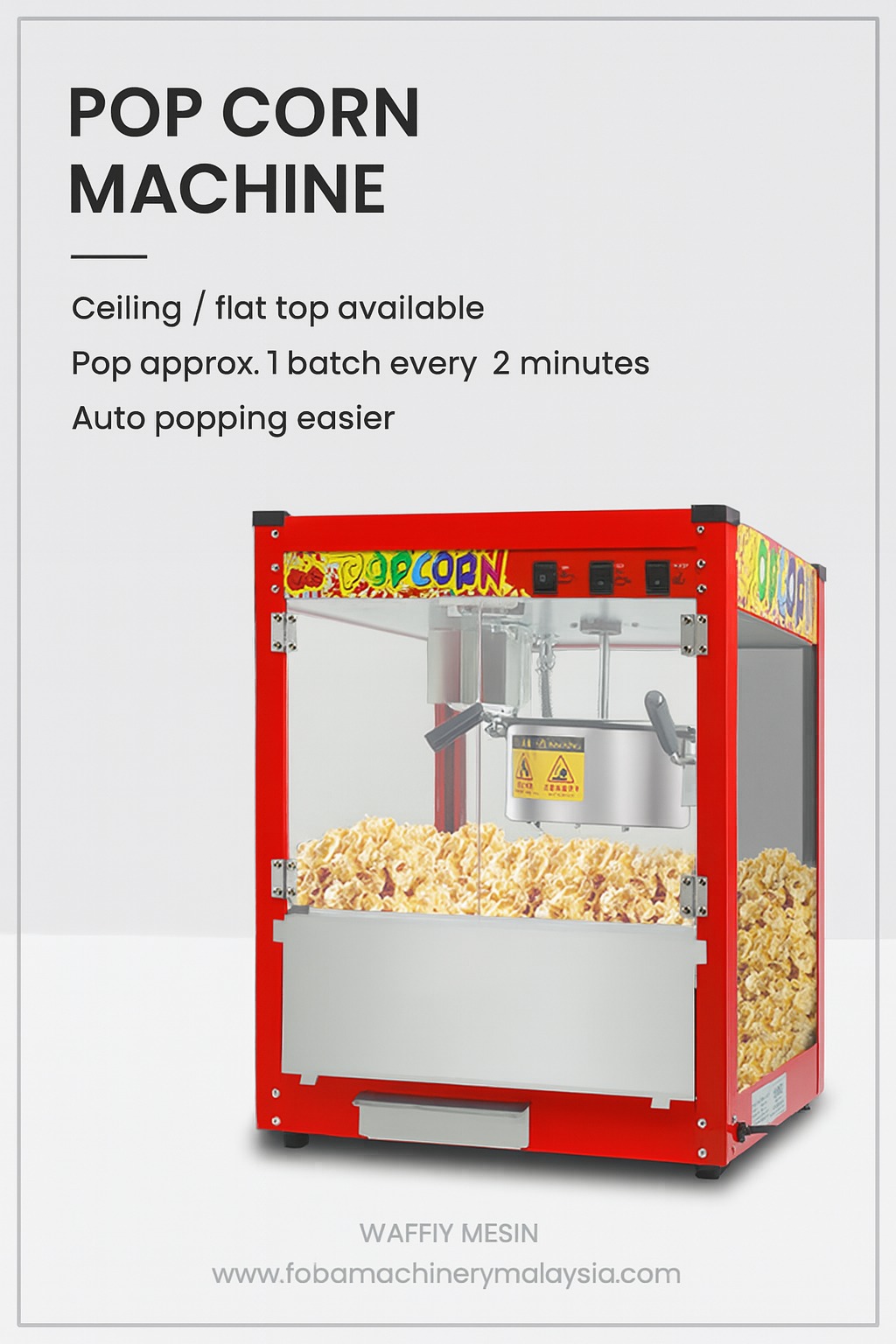 MESIN POPCORN - Waffiy Food Machinery No.1 Di Malaysia