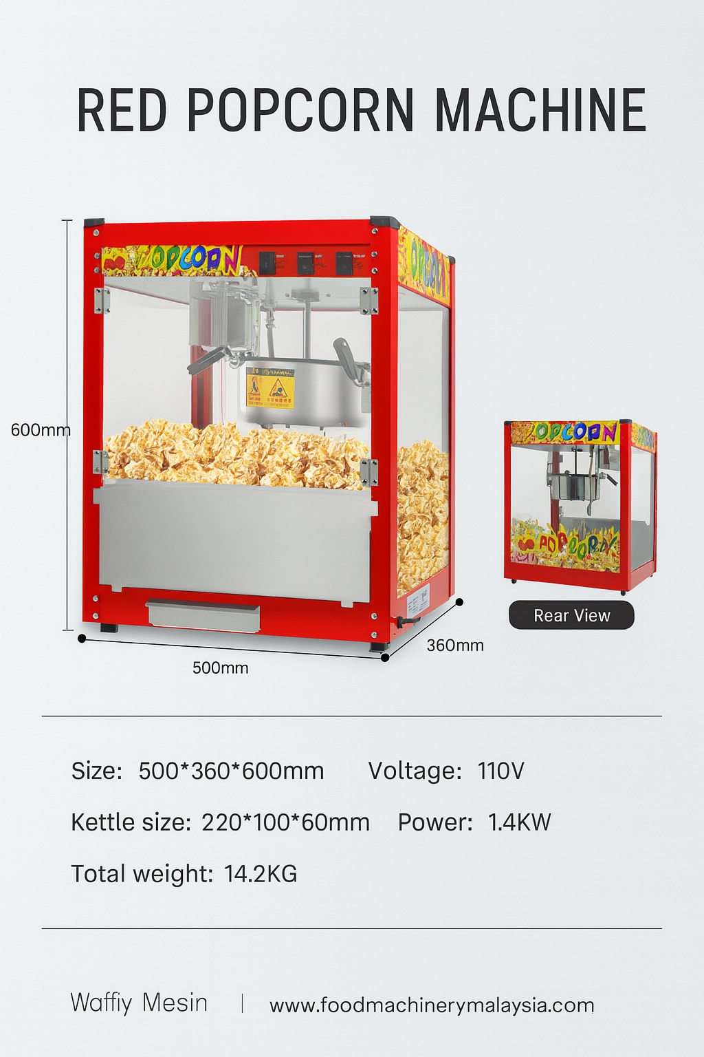 MESIN POPCORN - Waffiy Food Machinery No.1 Di Malaysia