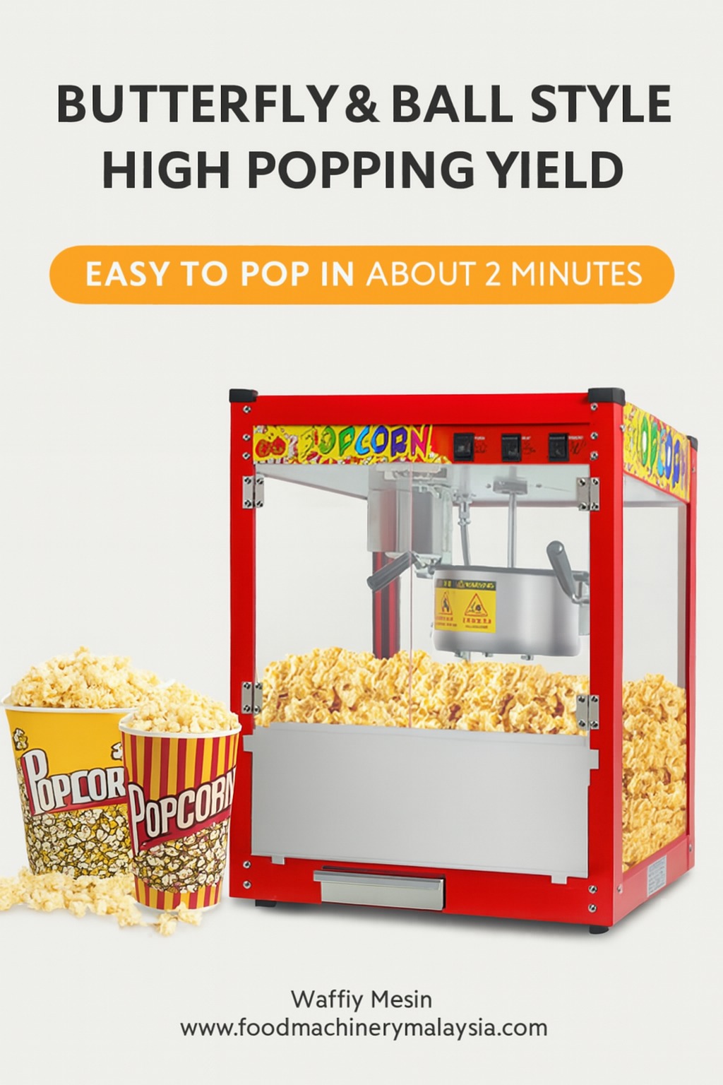MESIN POPCORN - Waffiy Food Machinery No.1 Di Malaysia