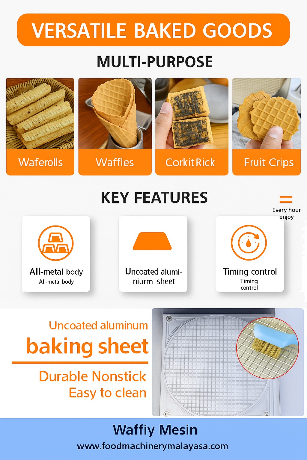 WAFFLE CONE MAKER - Waffiy Food Machinery No.1 Di Malaysia
