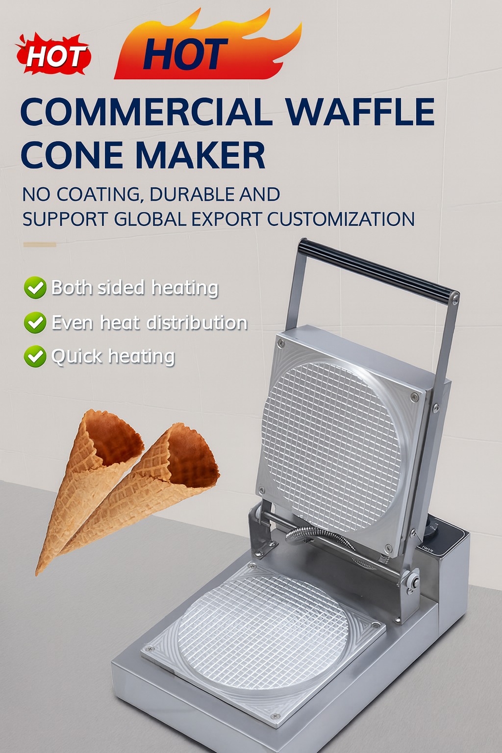 WAFFLE CONE MAKER - Waffiy Food Machinery No.1 Di Malaysia